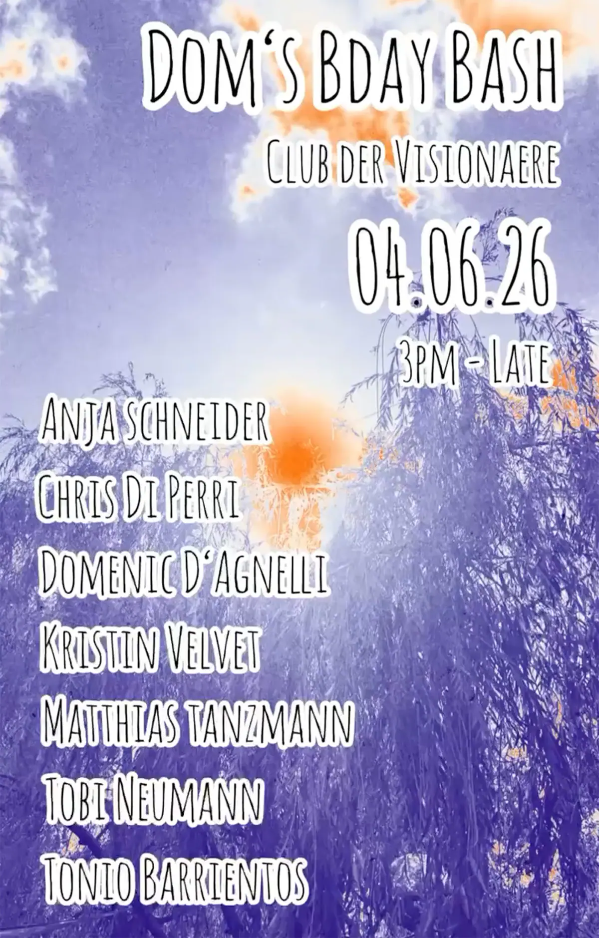 Dom's Bday Bash Berlin 2026 | Tickets, Lineup & Event Details